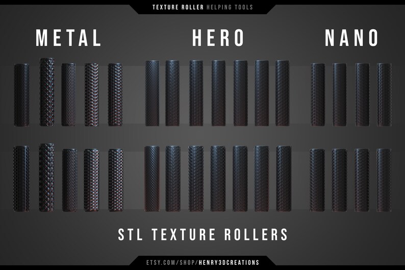 Texture Roller Hero Pattern for Cosplay. STL File to Print. 3D Printing ...