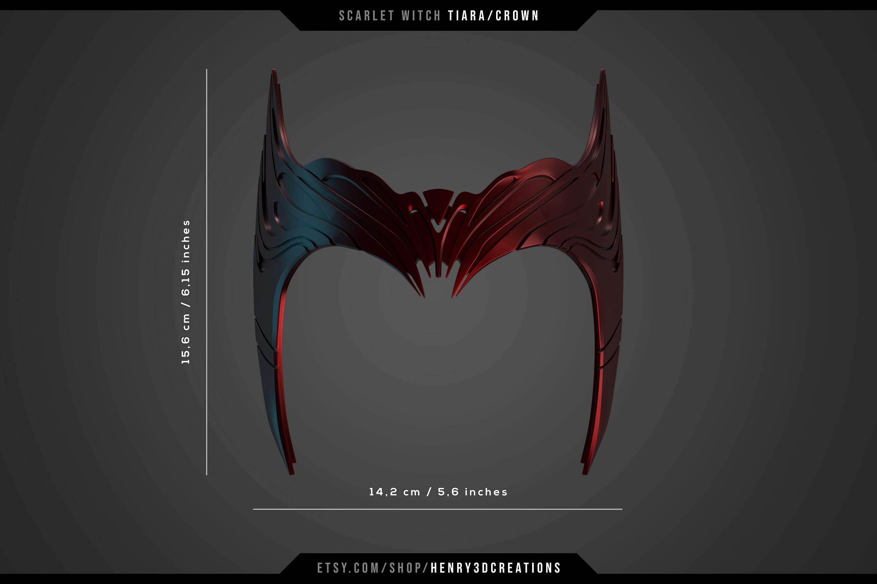 Scarlet Witch Tiara. Crown. Wanda Tiara. 1:1 Scale STL File for Cosplay ...