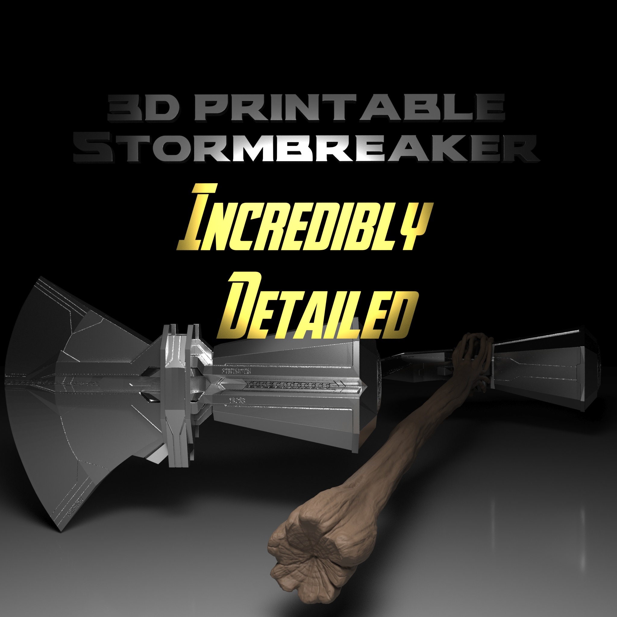 Stormbreaker Ultra Detailed 3D STL Model for Cosplay. Incredibly ...