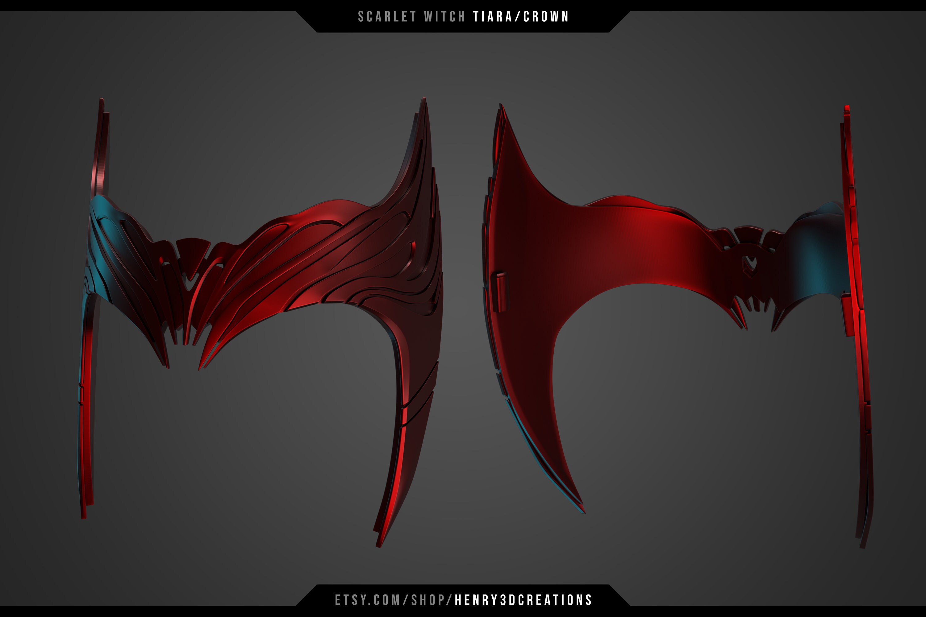 Scarlet Witch Tiara. Crown. Wanda Tiara. 1:1 Scale STL File for Cosplay ...