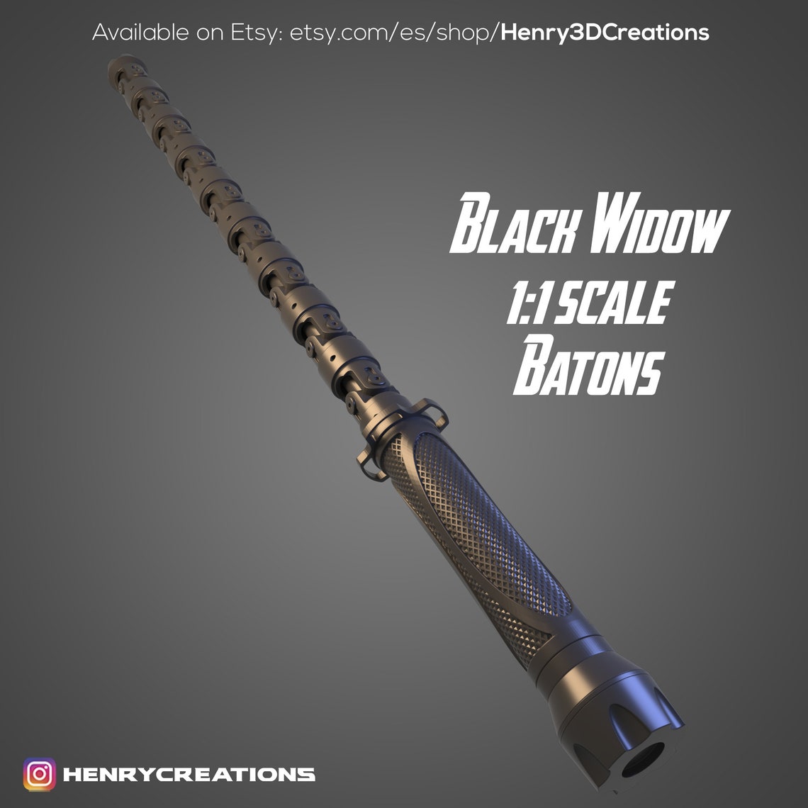 Black Widow Baton Super Accurate. Avengers. 3D Printable Model for ...