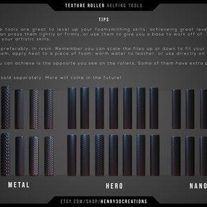 Texture Roller Nanotech Pattern for Cosplay. STL File to Print. 3D ...