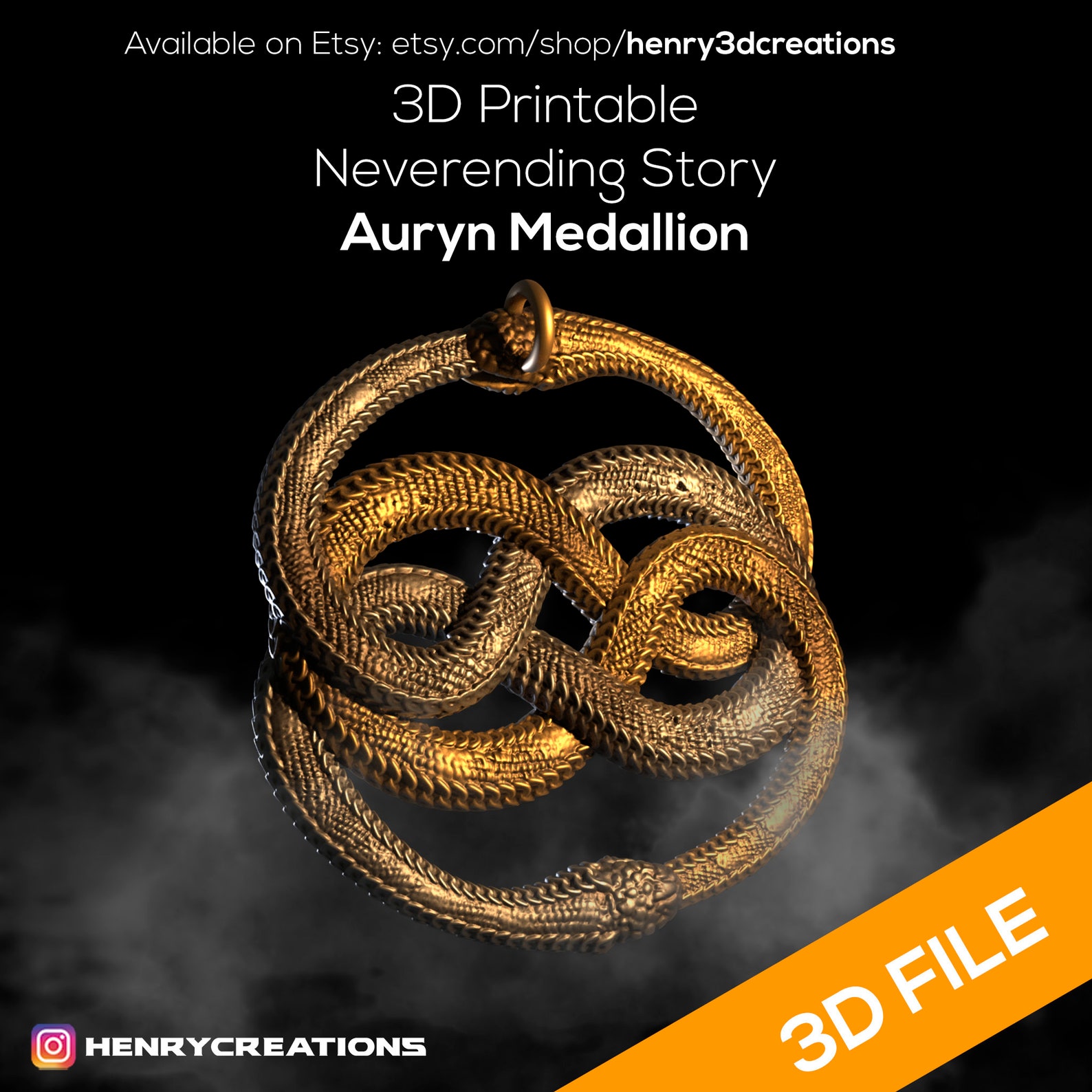 Auryn Medallion. Neverending Story STL 3D File - Etsy