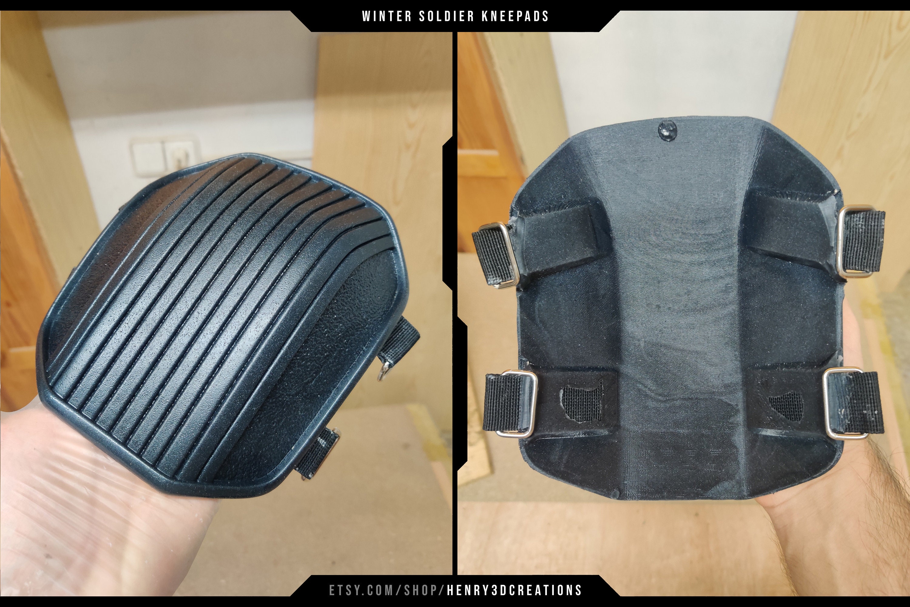 3D Printable Winter Soldier Kneepads. Includes Printable Molds! STL ...