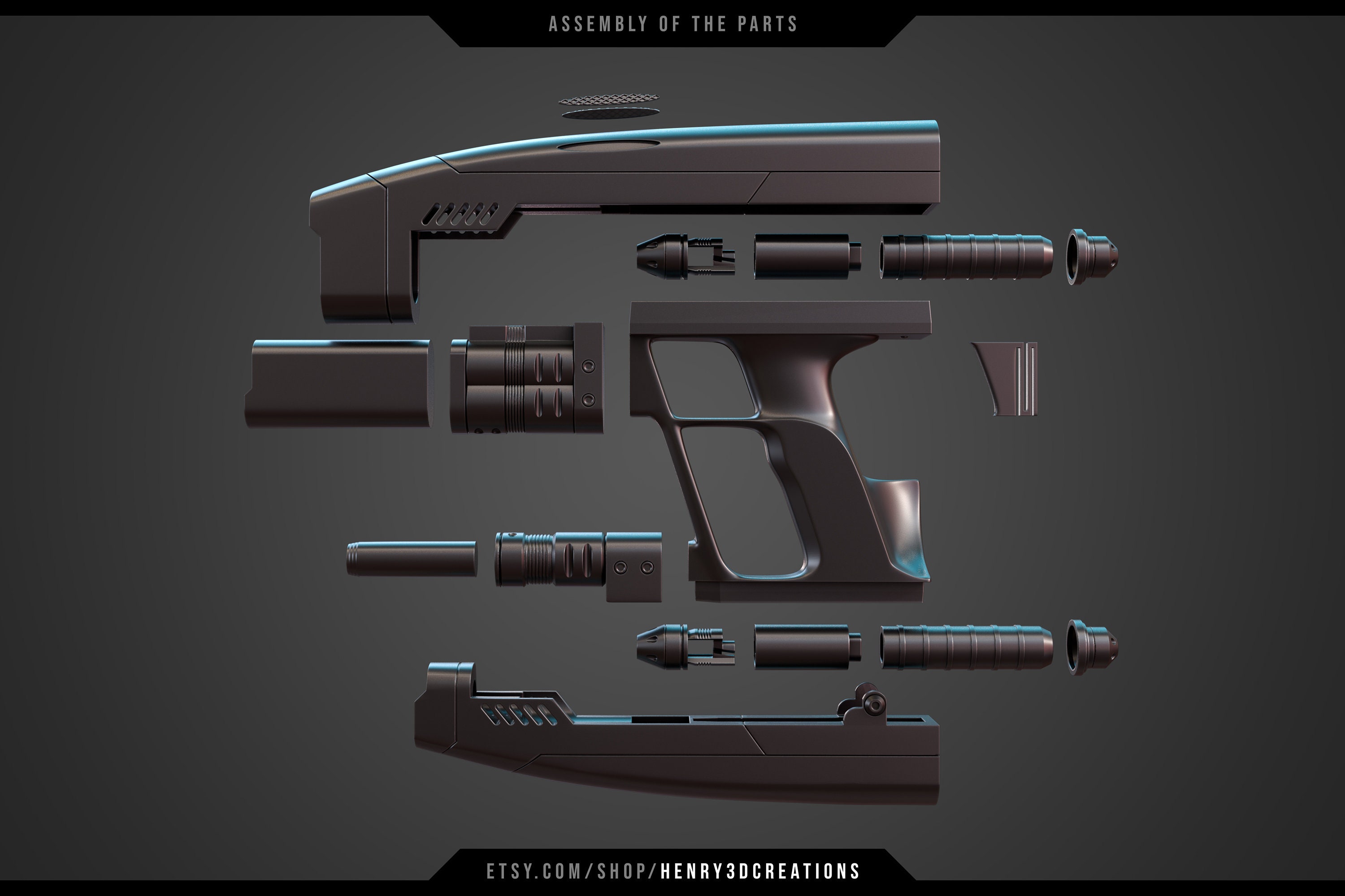 Star Lord Blaster V2 LED Guardians of the Galaxy Starlord - Etsy UK