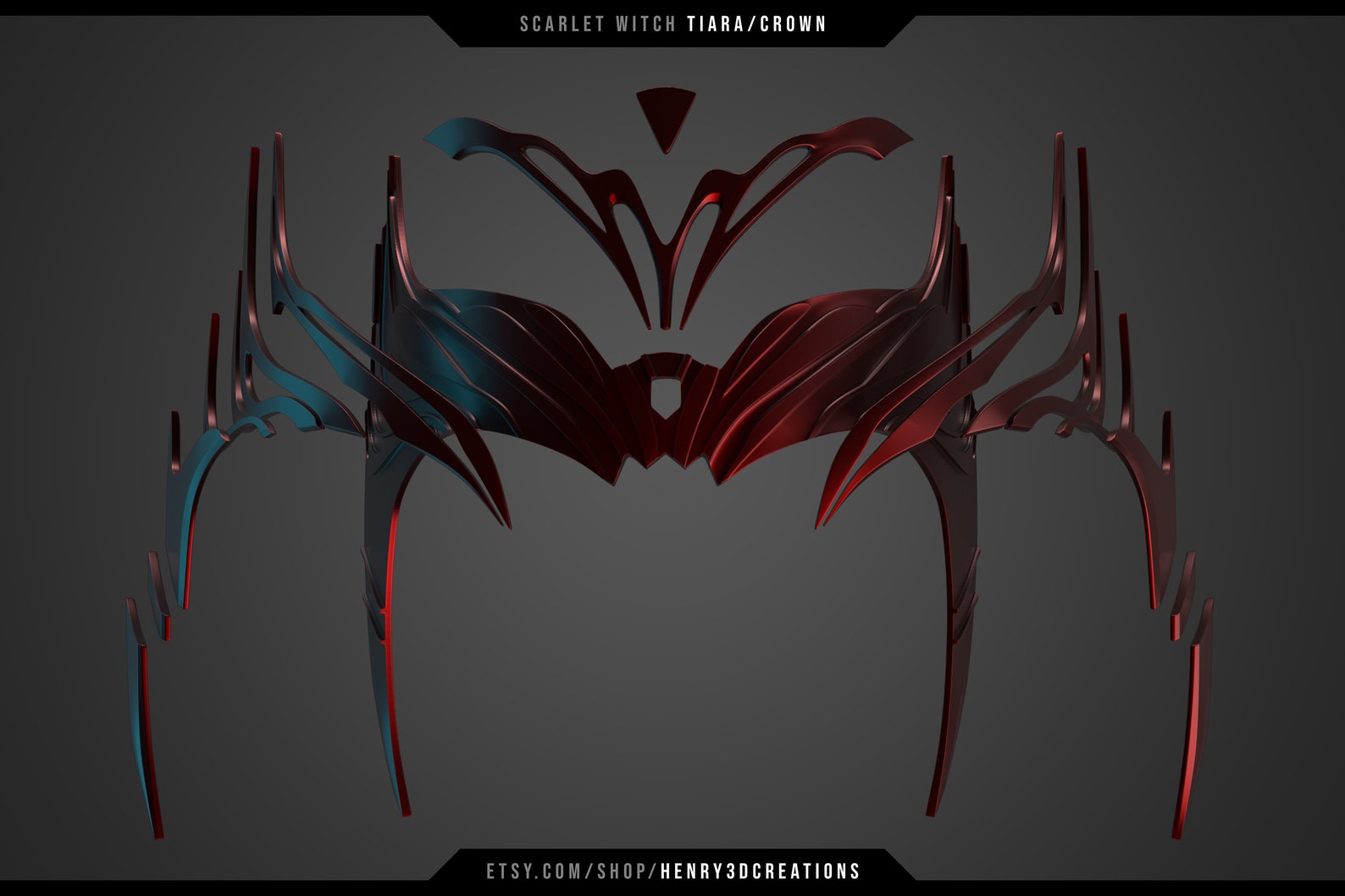Scarlet Witch Tiara. Crown. Wanda Tiara. 1:1 Scale STL File for Cosplay ...