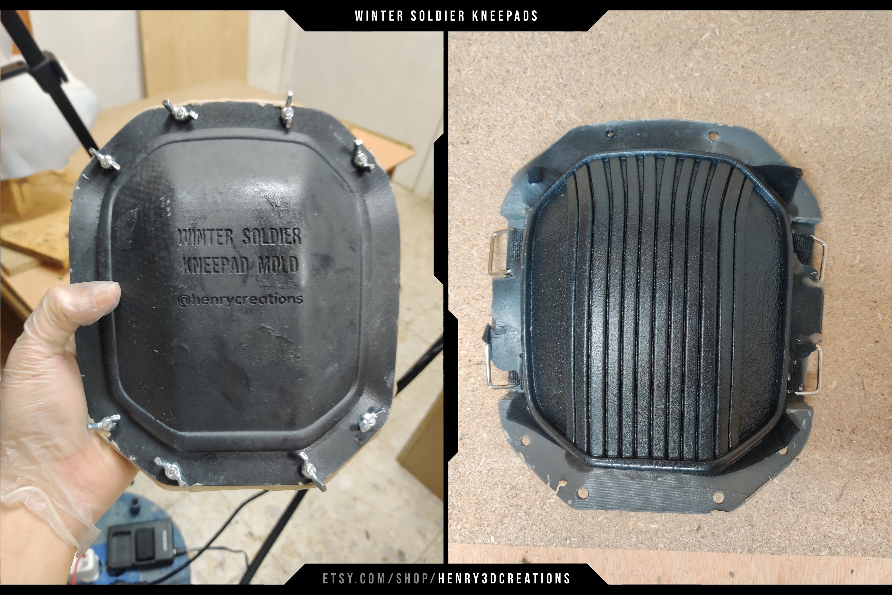 3D Printable Winter Soldier Kneepads. Includes Printable Molds! STL ...