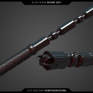 3D Printable Black Widow Batons (2021 Movie). Very Accurate STL. - Etsy