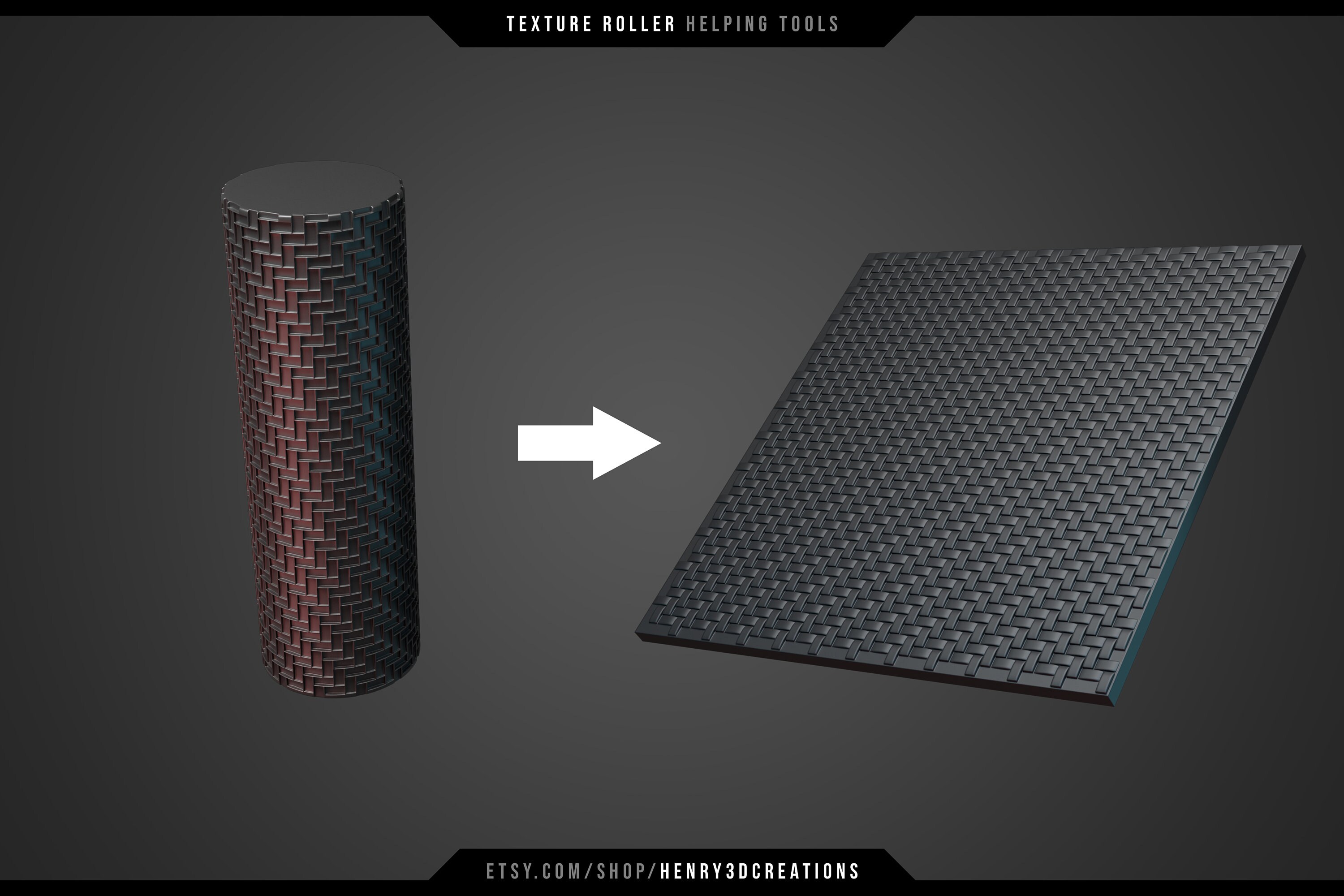 Texture Roller Sci-fi for Cosplay. STL File to Print. 3D Printing. Eva ...