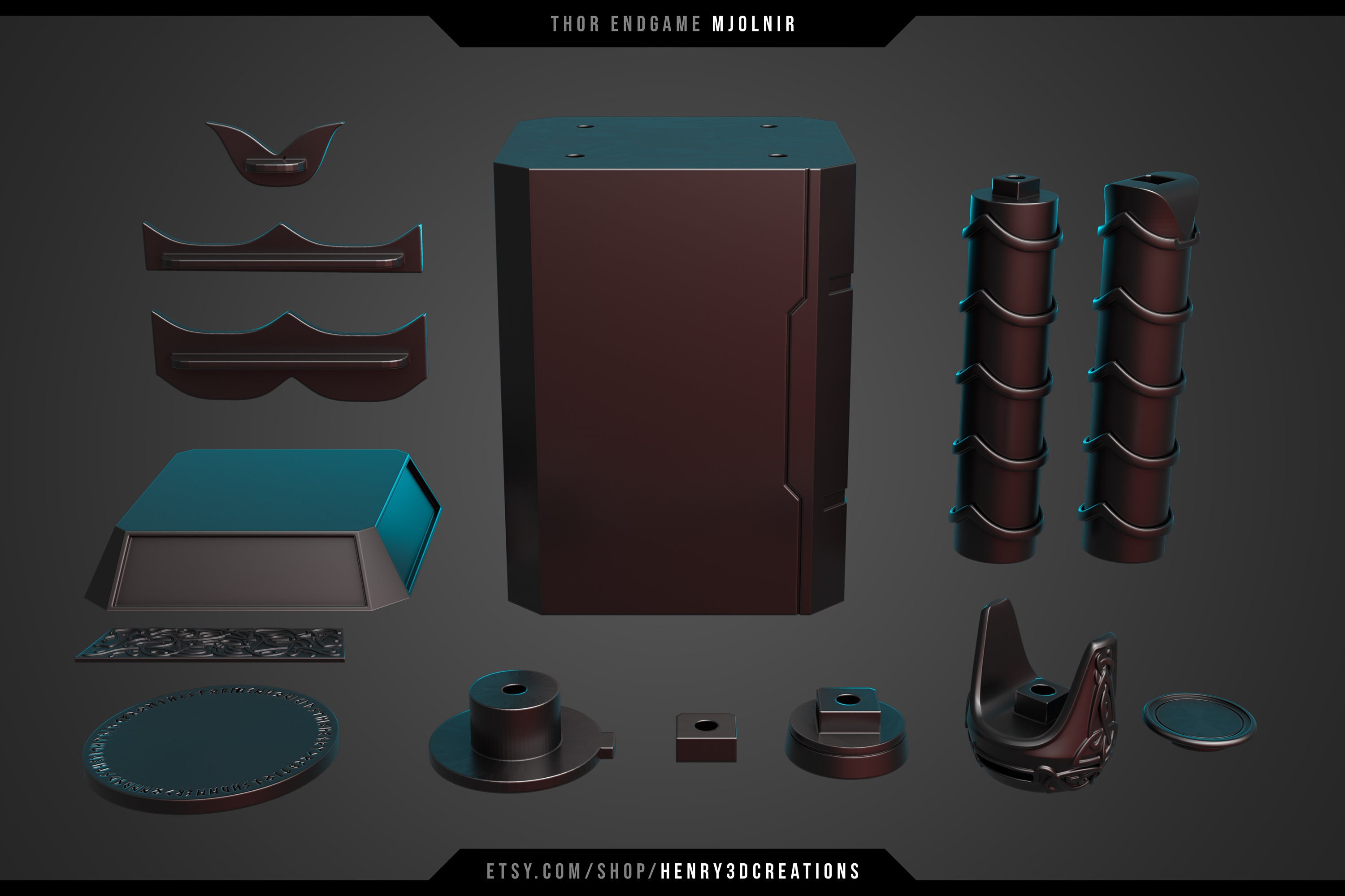 Mjolnir Thor Hammer - 3D Printable Mjolnir STL file. New version from ...