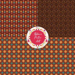 Retro Digital Paper Pack, Digital Download, Instant Download, Retro ...