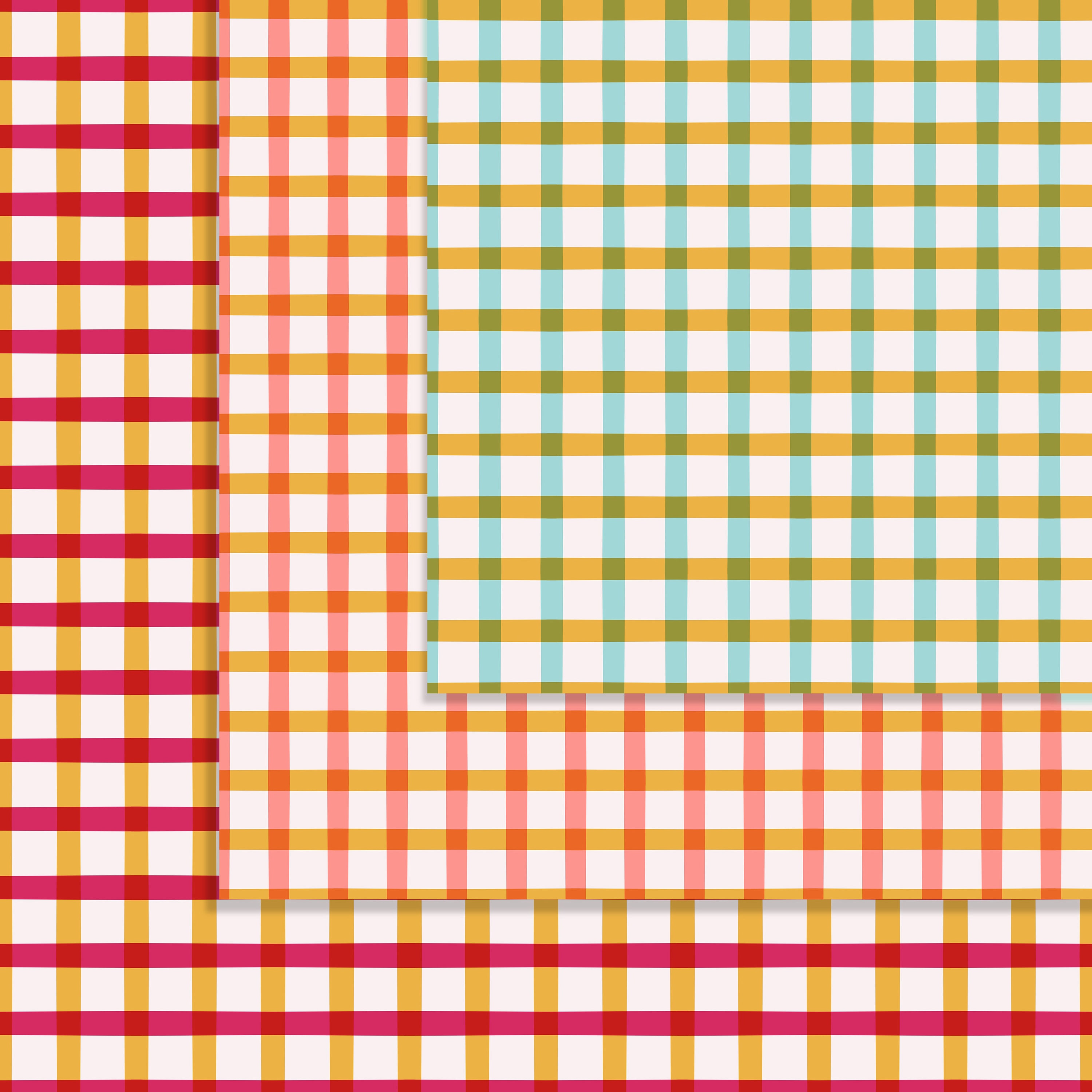 Spring Gingham Digital Papers Digital Paper Pack Pastel - Etsy