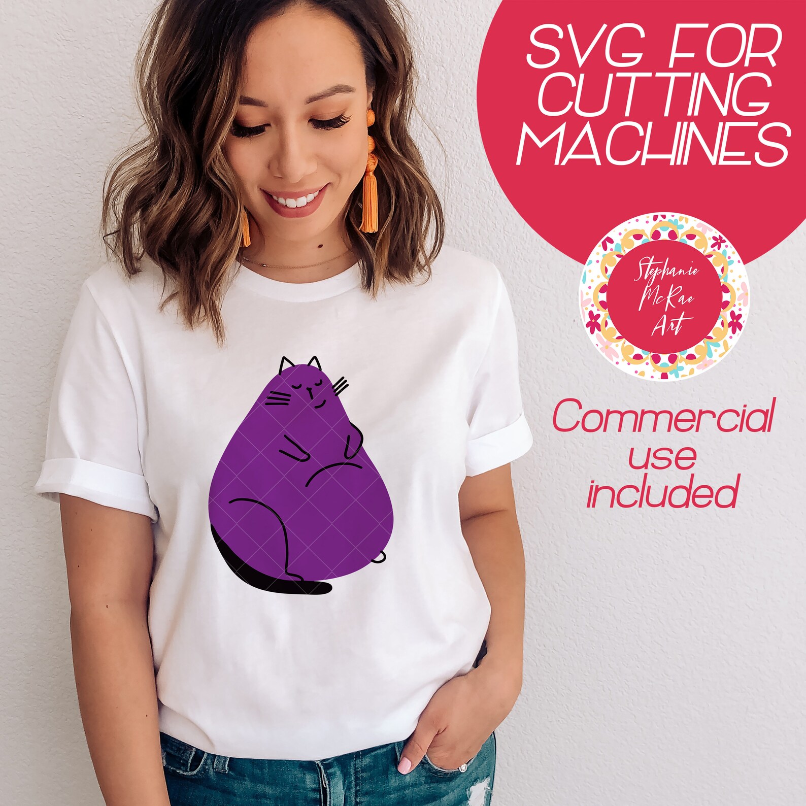 Chonky Cat SVG Bundle Fat Cat SVG Bundle Cute Black Cat - Etsy