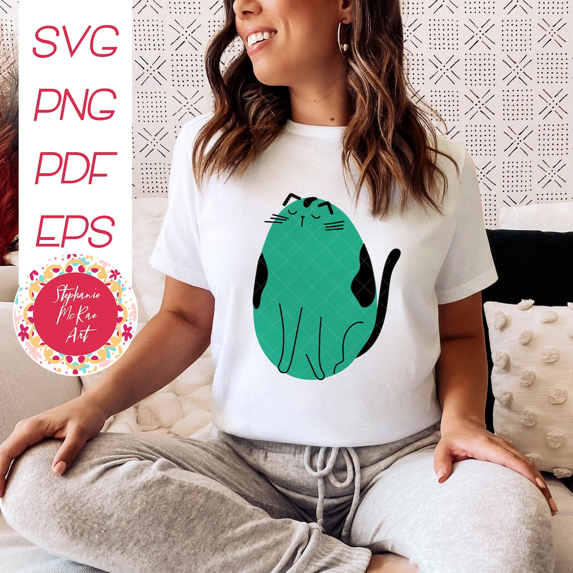 Chonky Cat SVG Bundle Fat Cat SVG Bundle Cute Black Cat - Etsy