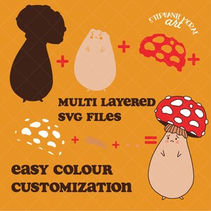 Mushroom Svg Bundle, Mushroom Clipart, Mushroom Art, Digital Download ...