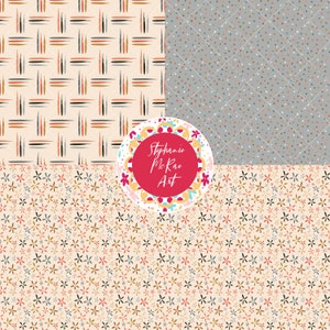 Boho Digital Paper Pack, Digital Download, Digital Scrapbooking, Boho ...