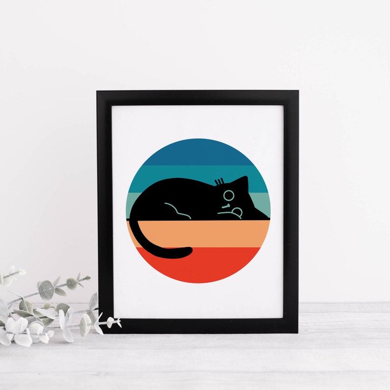 Retro Cat SVG, Clipart, PNG (digital Download) - Etsy