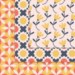 Pretty Floral Digital Paper Pack, Digital Download, Seamless Floral ...