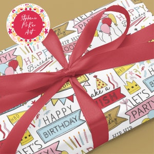 Happy Birthday Digital Paper Pack, Birthday Patterns, Birthday ...