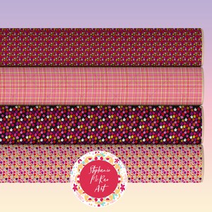Bright Floral Digital Paper Pack, Floral Digital Paper, Scrapbooking ...