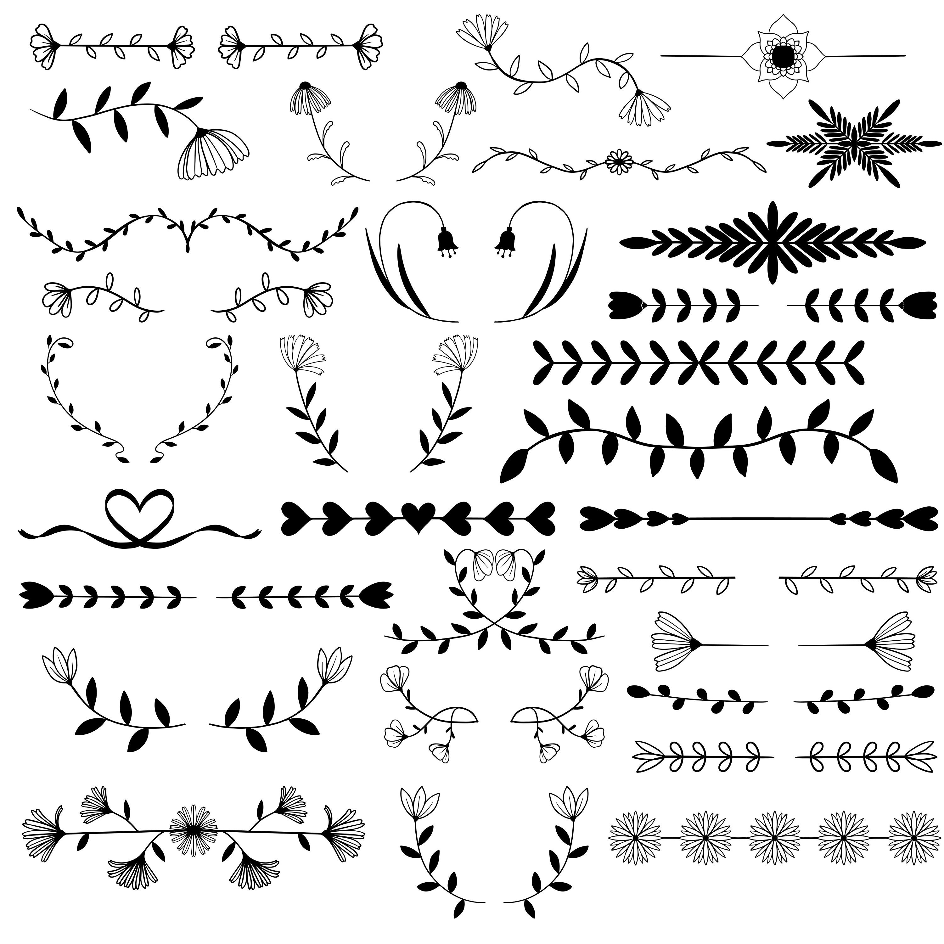 Floral Divider SVG Bundle L SVG Files for Cricut L Commercial - Etsy Canada