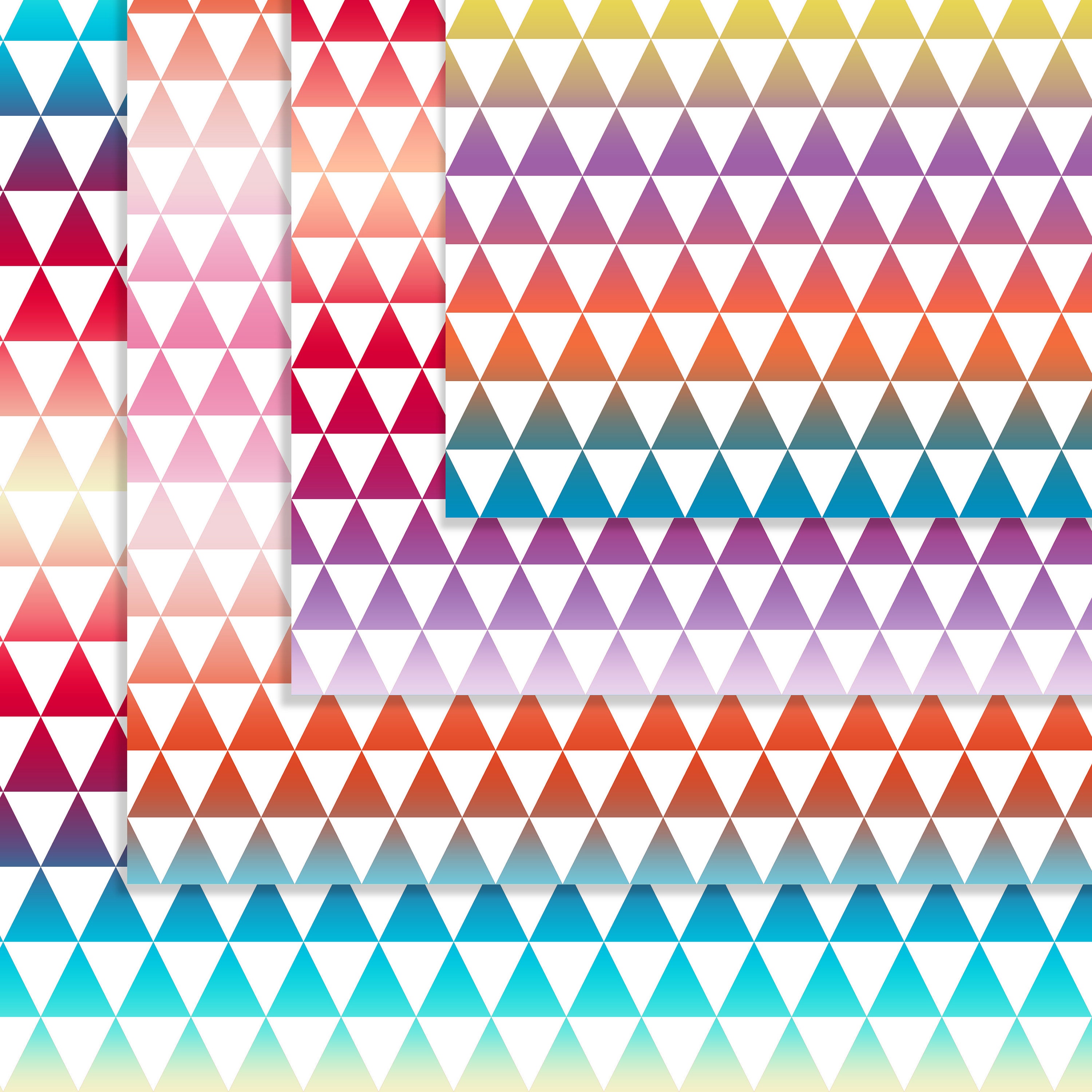 Gradient Triangle Pattern Digital Paper Commercial Use | Etsy