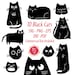 Black Cat SVG Bundle - Black Cat Digital Download - Cute Black Cat Svg ...