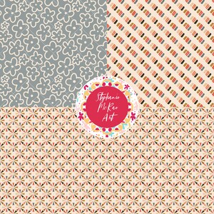 Boho Digital Paper Pack, Digital Download, Digital Scrapbooking, Boho ...