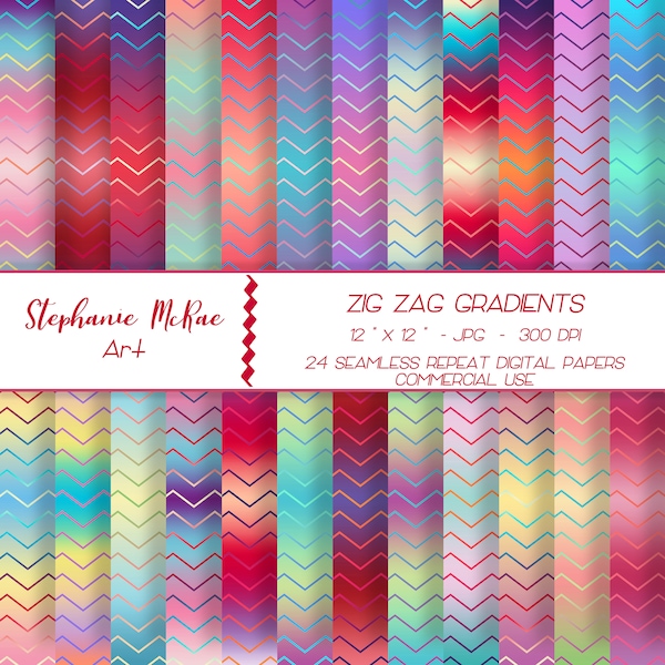 Rainbow Zig Zag - Etsy
