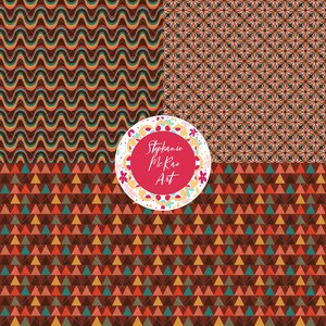 Retro Digital Paper Pack, Digital Download, Instant Download, Retro ...