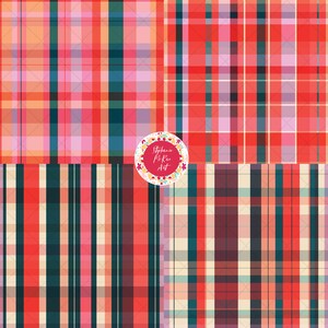 Plaid Digital Paper Pack, Digital Download, Digital Scrapbooking ...