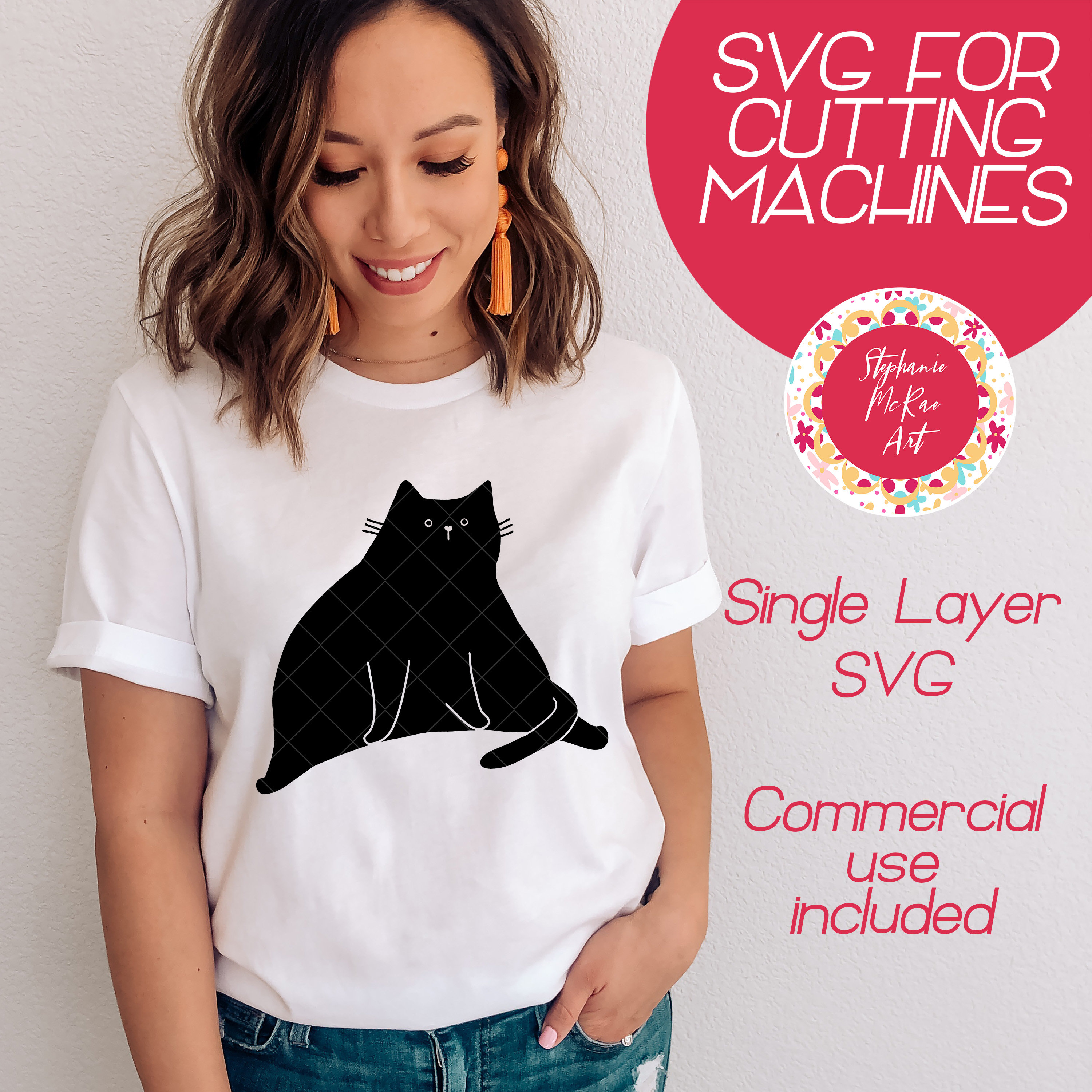 Chonky Cat SVG Bundle Fat Cat SVG Bundle Cute Black Cat - Etsy