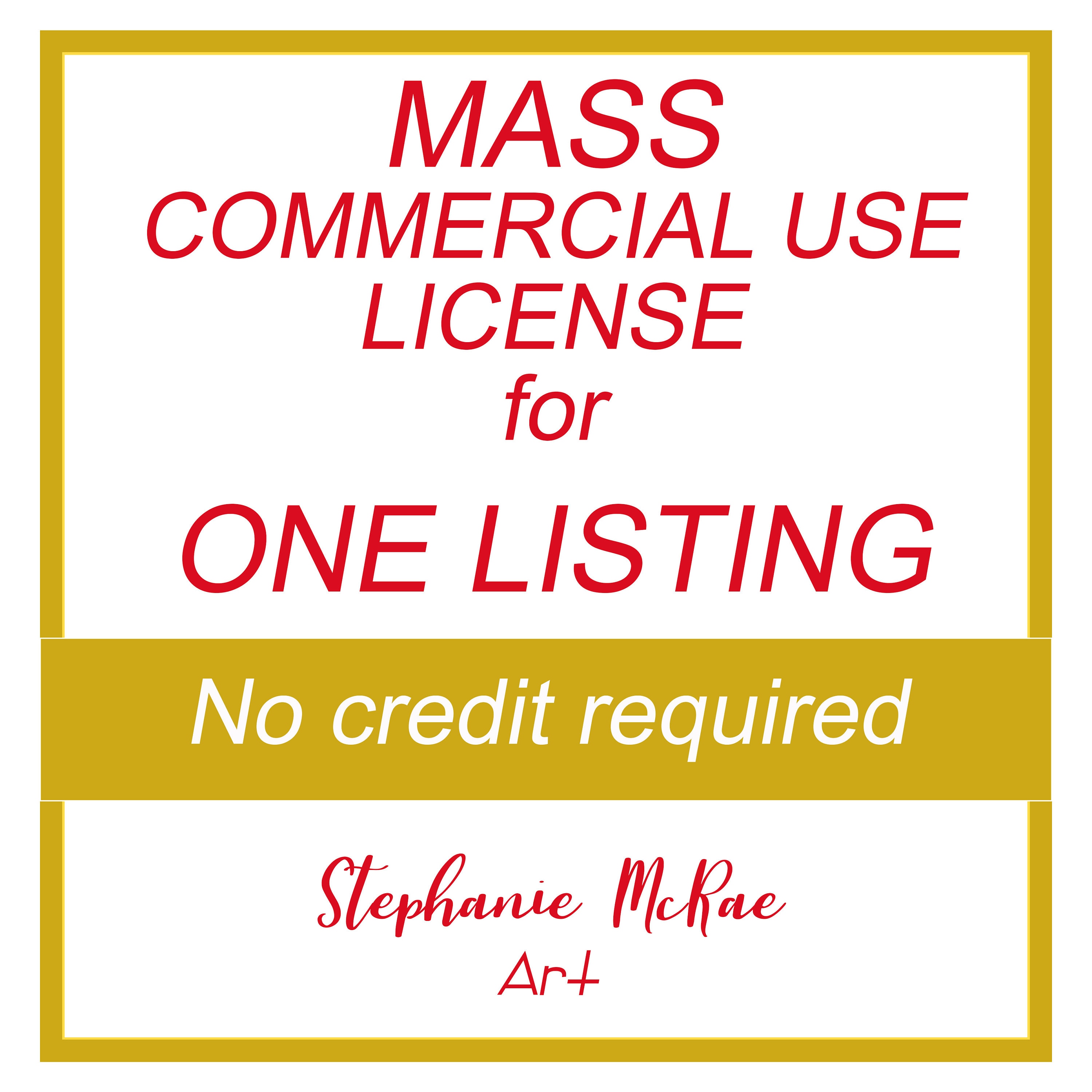 Mass Production Commercial Use License for Stephanie Mcrae Art's ...