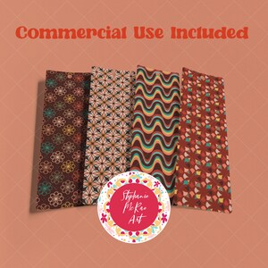 Retro Digital Paper Pack, Digital Download, Instant Download, Retro ...