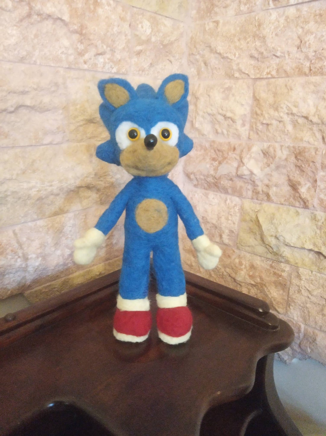 Sonic Amigurumi Sonic Doll Dry Felting. Toy Sonic Handmade. - Etsy
