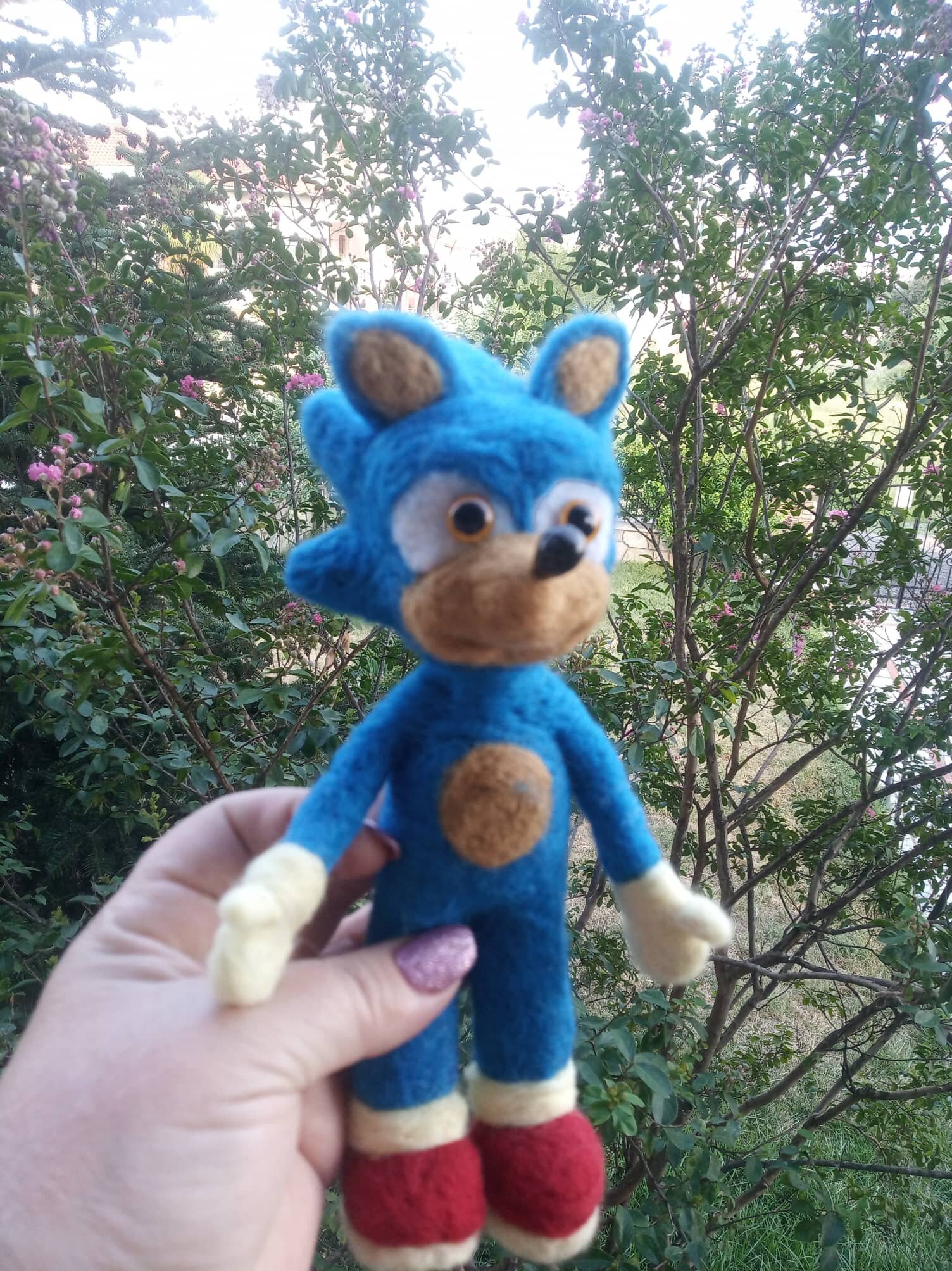 Sonic Amigurumi Sonic Doll Dry Felting. Toy Sonic Handmade. - Etsy
