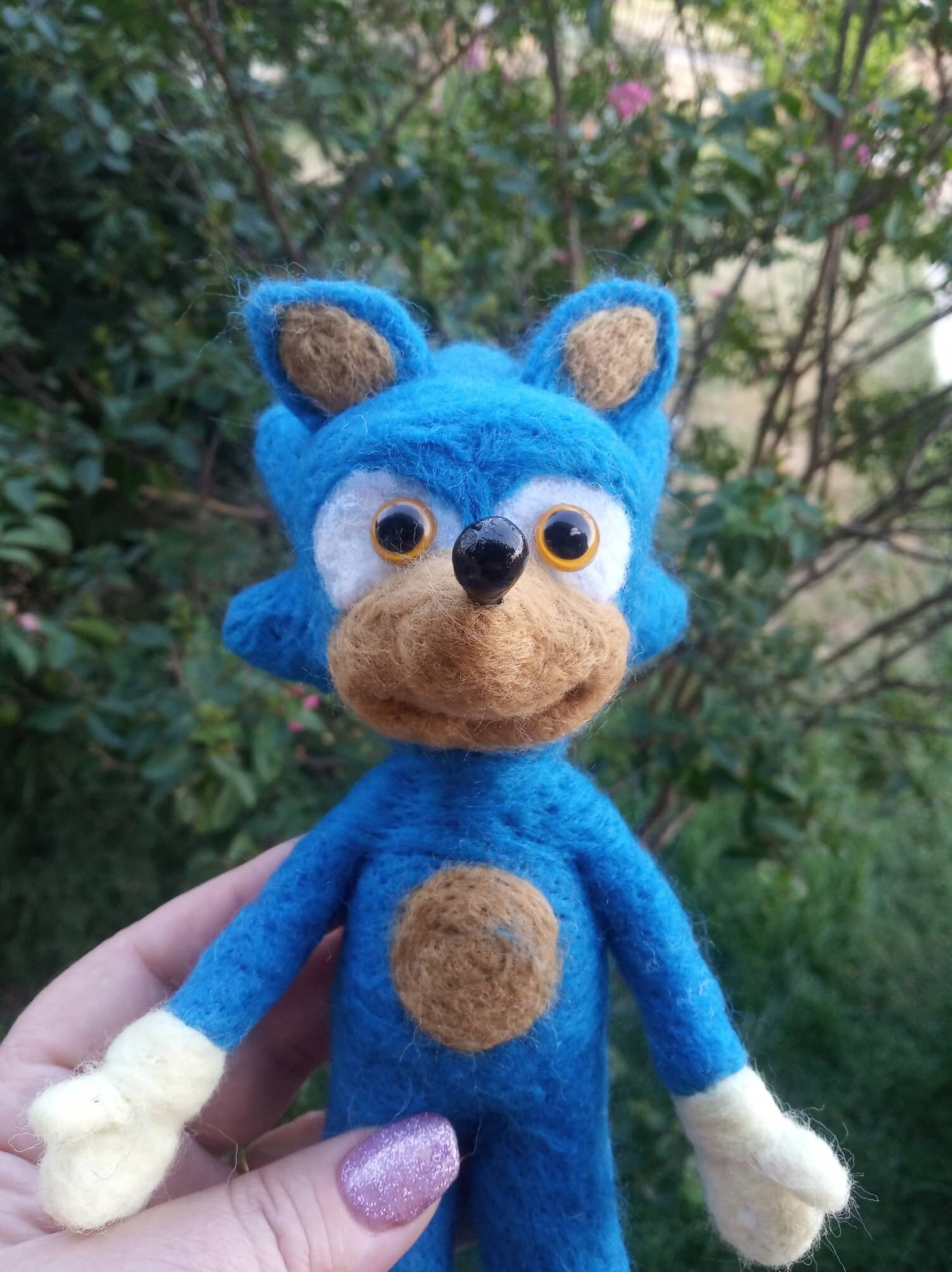 Sonic Amigurumi Sonic Doll Dry Felting. Toy Sonic Handmade. - Etsy
