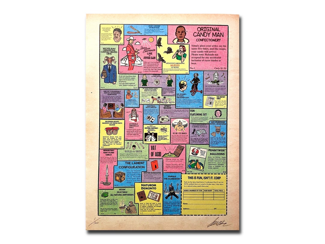 A3 Horror Movie Vintage Comic Mail-order Ad-style LIMITED EDITION Print ...