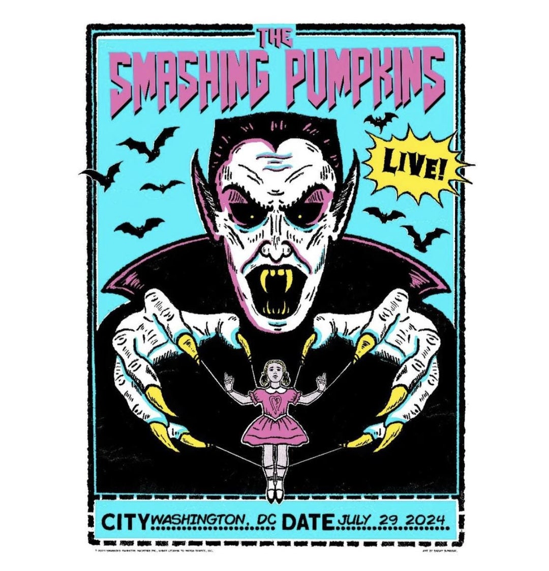 Smashing Pumpkins 'world is A Vampire' DC Screenprint - Signed ...