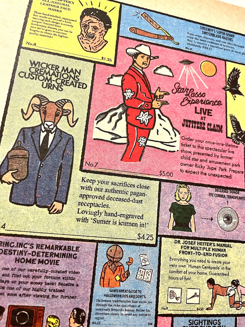 A3 Horror Movie Vintage Comic Mail-order Ad-style LIMITED - Etsy
