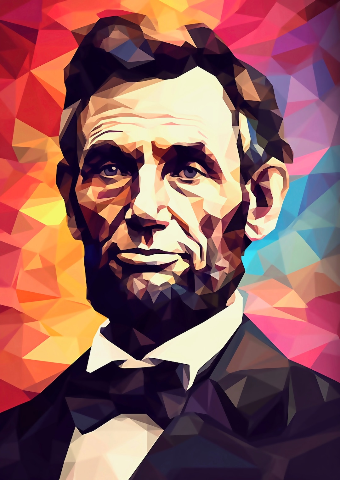 Abraham Lincoln - Printable Painting - American Collection - Digital ...