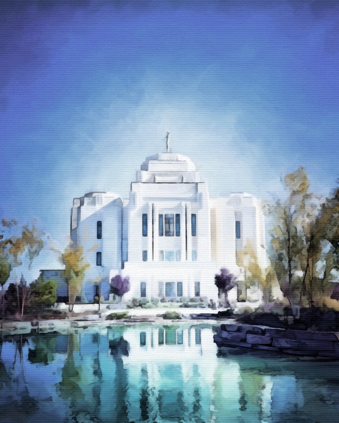 Meridian, Idaho LDS Temple - Instant Digital Photograph - Artistic ...