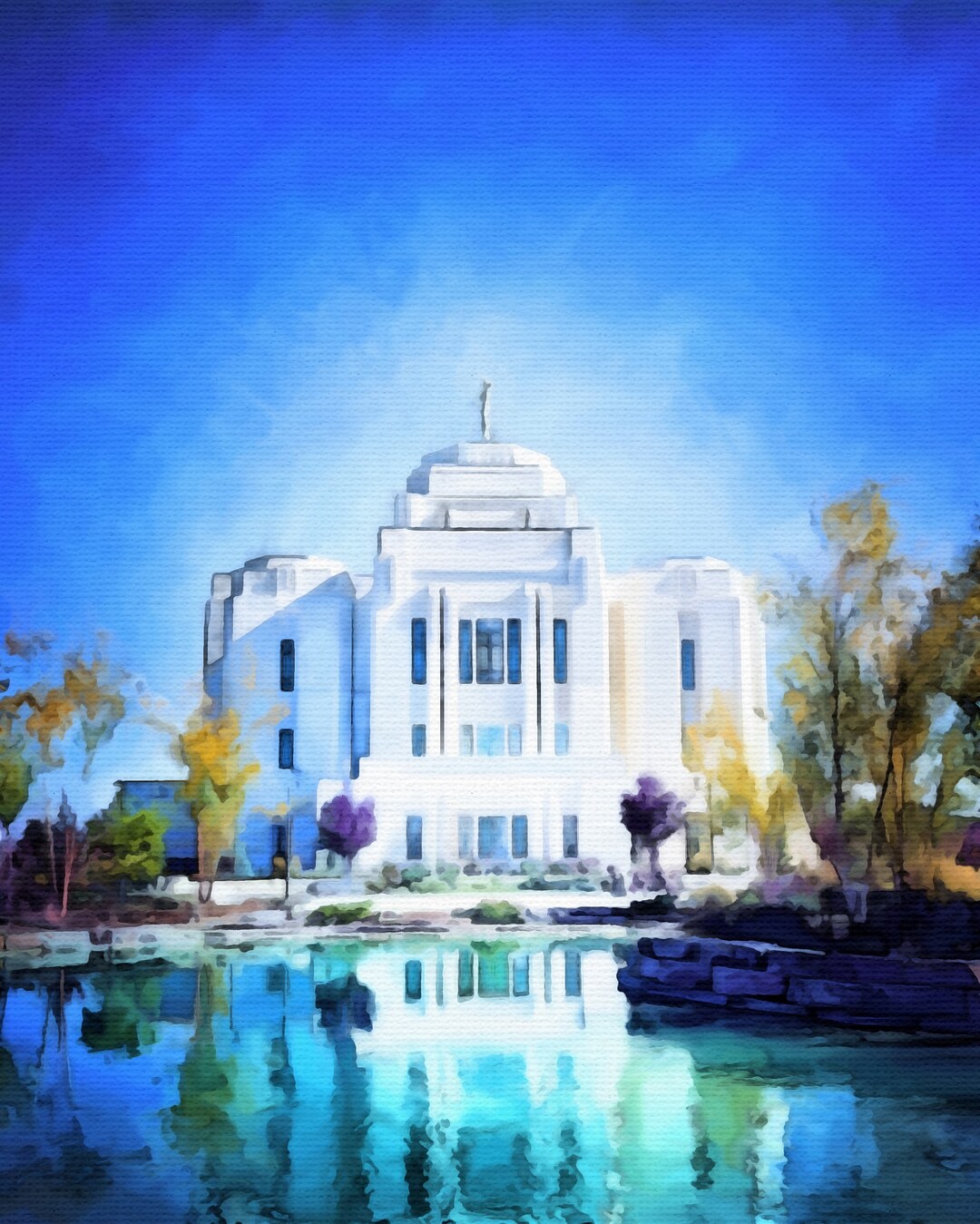 Meridian, Idaho LDS Temple - Instant Digital Photograph - Artistic ...