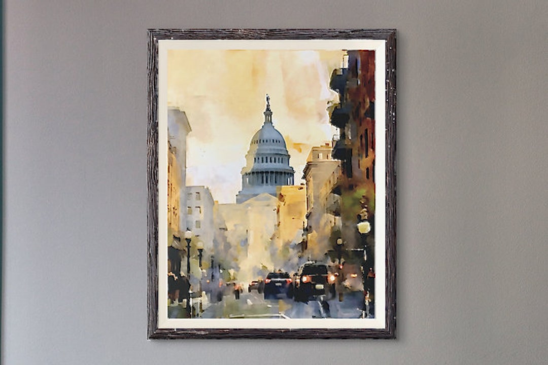 Washington DC Capitol - Printable Painting - American Collection ...