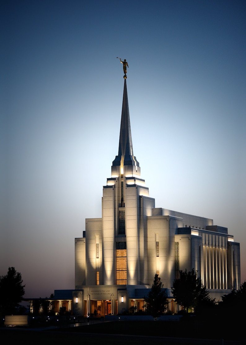 Rexburg, Idaho Mormon Temple - Instant Digital Download (dark Blue) - Etsy