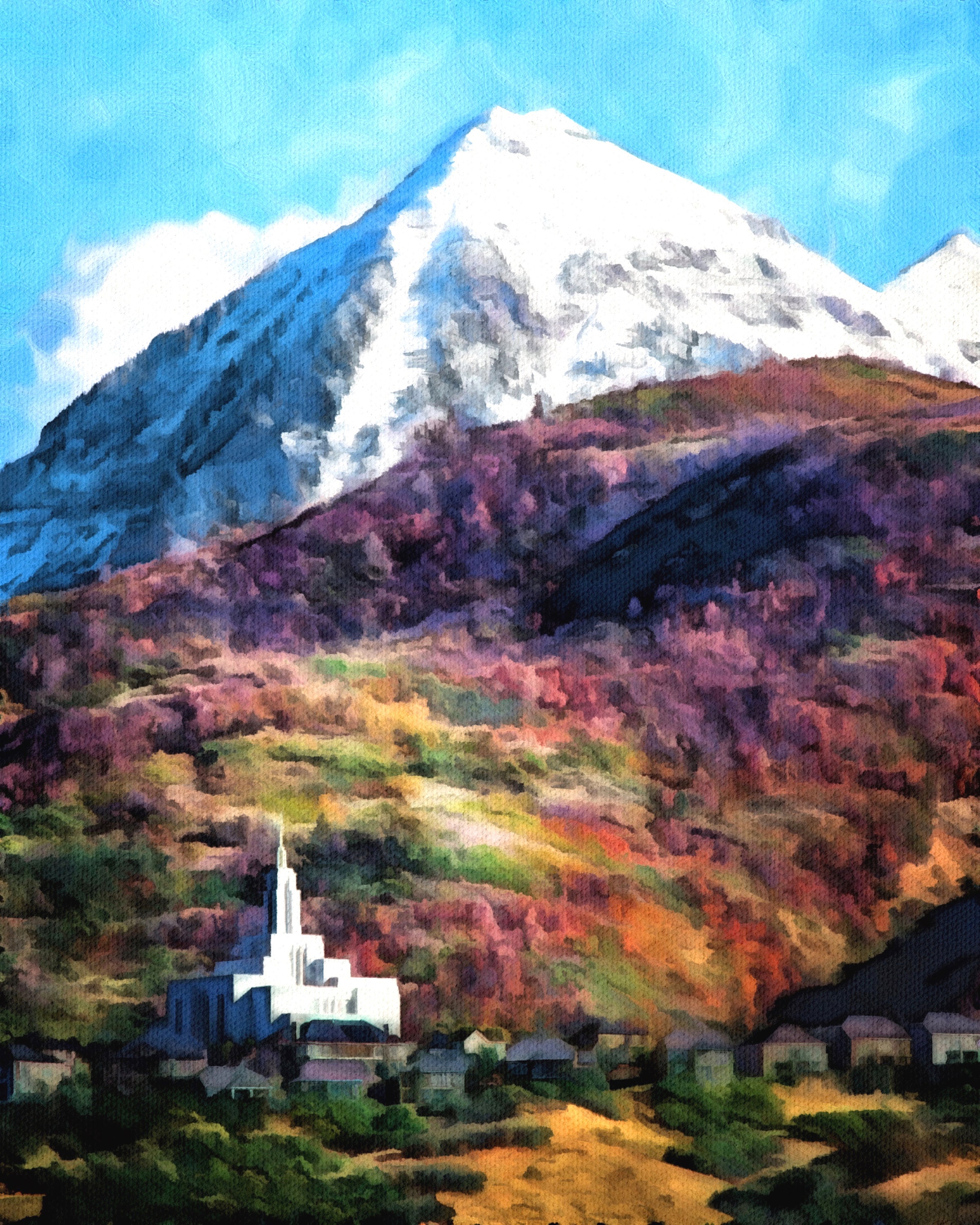 Draper, Utah LDS Temple - Instant Digital Photograph - Artistic ...
