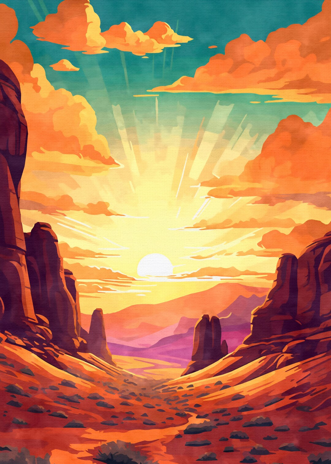 Canyonlands National Park, Utah - Printable Painting - National Park ...