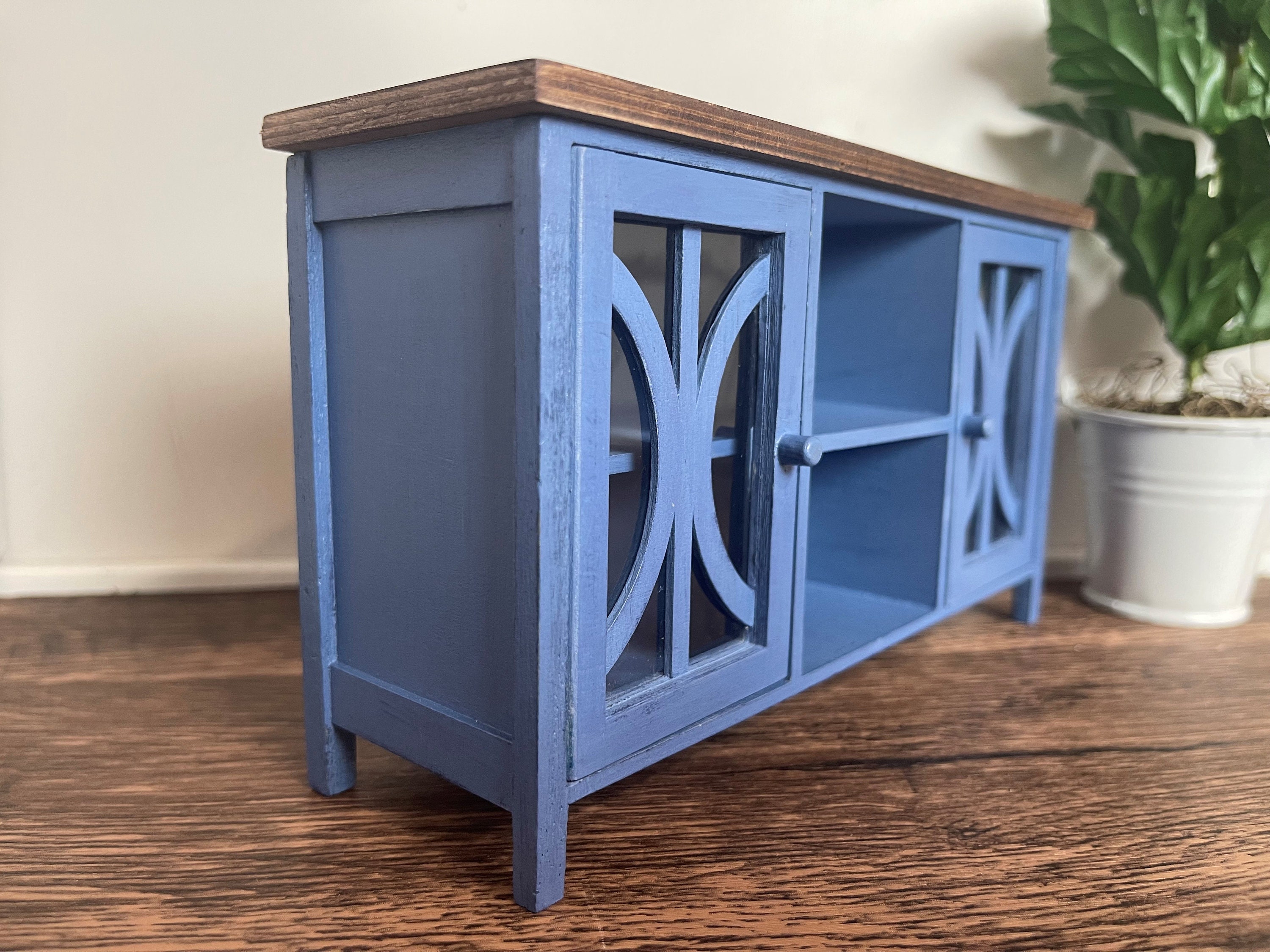 Miniature Wood Tv Stand Dollhouse Tv Stand Miniature - Etsy
