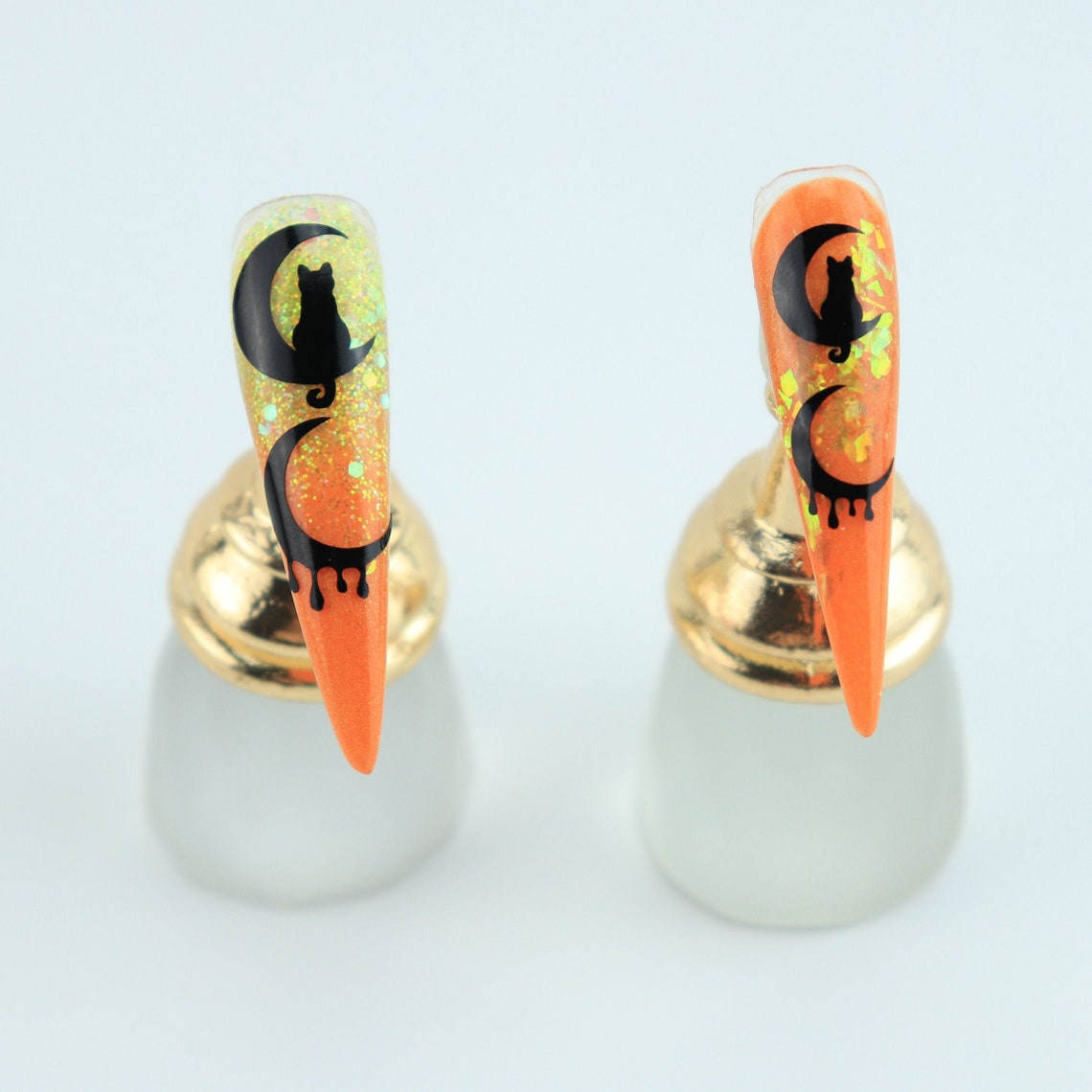 Dripping Cat on Moon Nail Decals Cat and Moon Nail Decals - Etsy