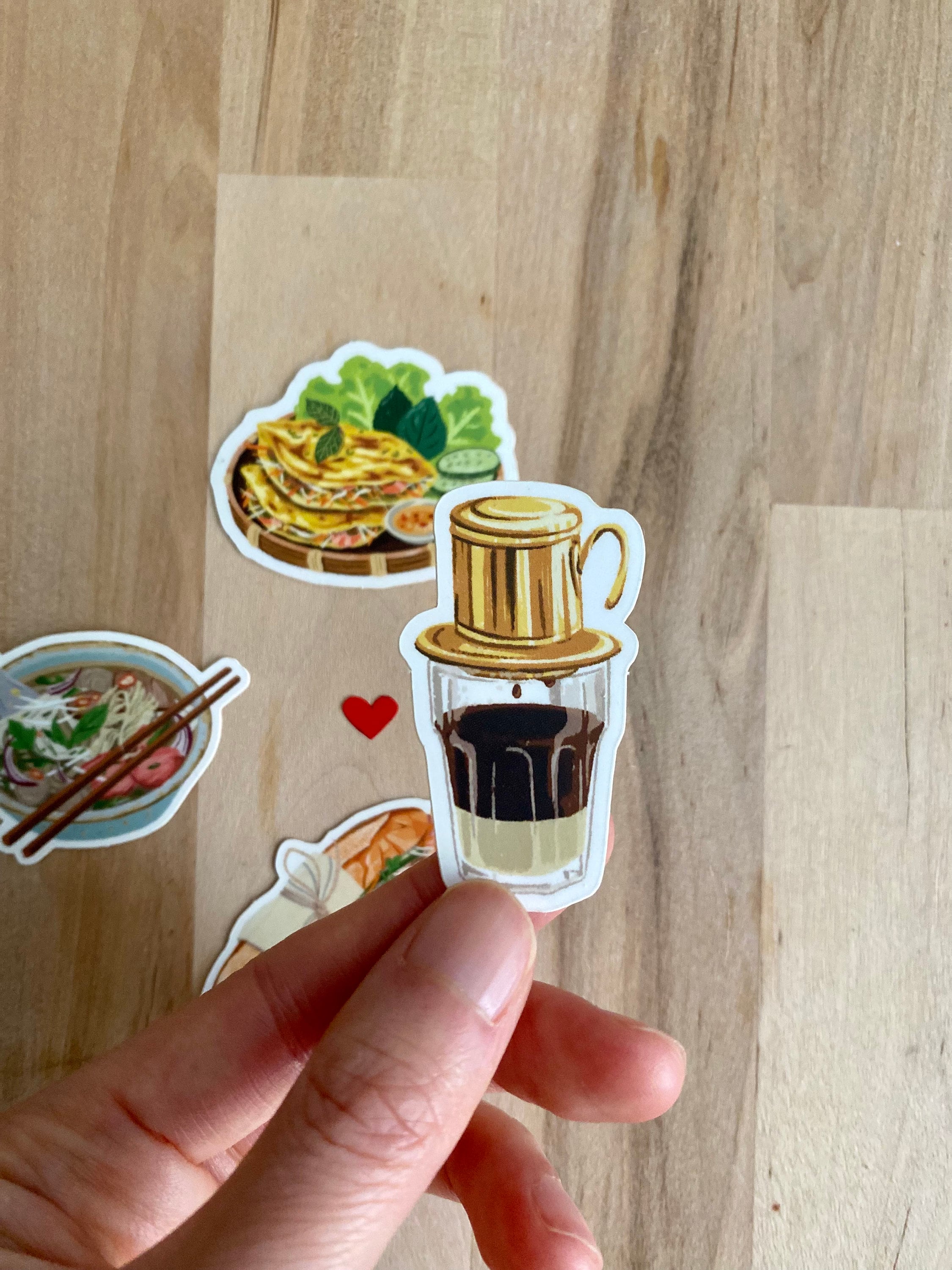 Vietnamese Food Stickers Phở, Bánh Mì, Cà Phê, Bánh Xèo Stickers - Etsy